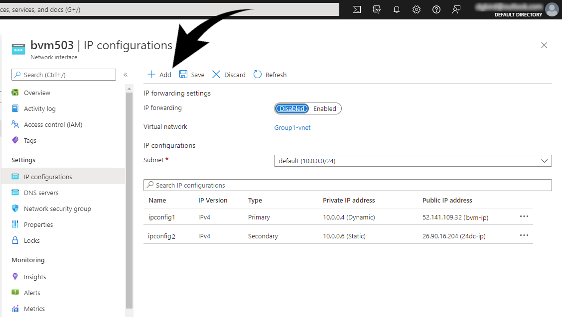 Microsoft Azure - Adding Additional Public IP Addresses